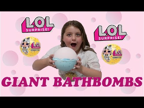 GIANT LOL SURPRISE CONFETTI POP BATH BOMBS - YouTube