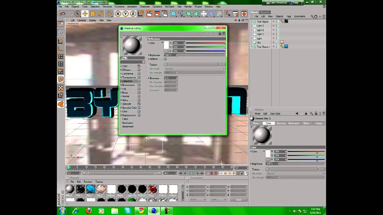 Cinema 4D Double Torus material tutorial - YouTube