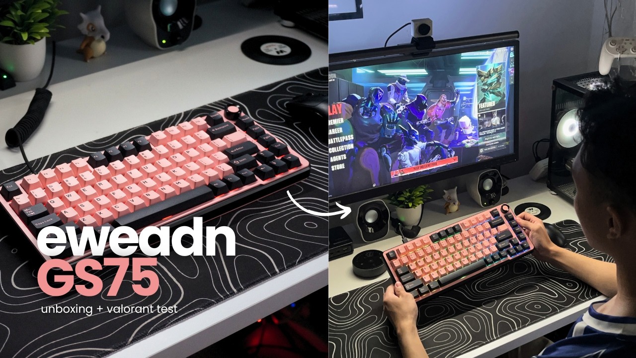 game vlog 👾| unboxing EWEADN GS75 gaming keyboard + valorant test - YouTube