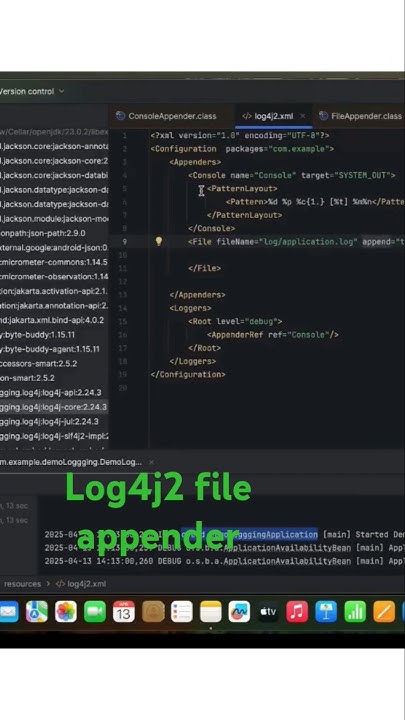 Log4j2 file appender #appender#logginginjava #log4j2 #log4j #springlogging - YouTube