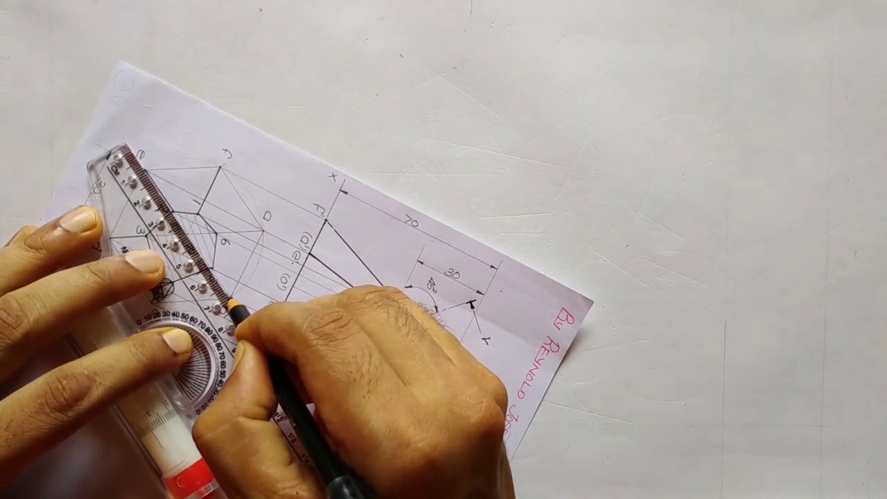 Problem 3.26 KTU-Engineering Graphics-Module-3; Section & Development ...
