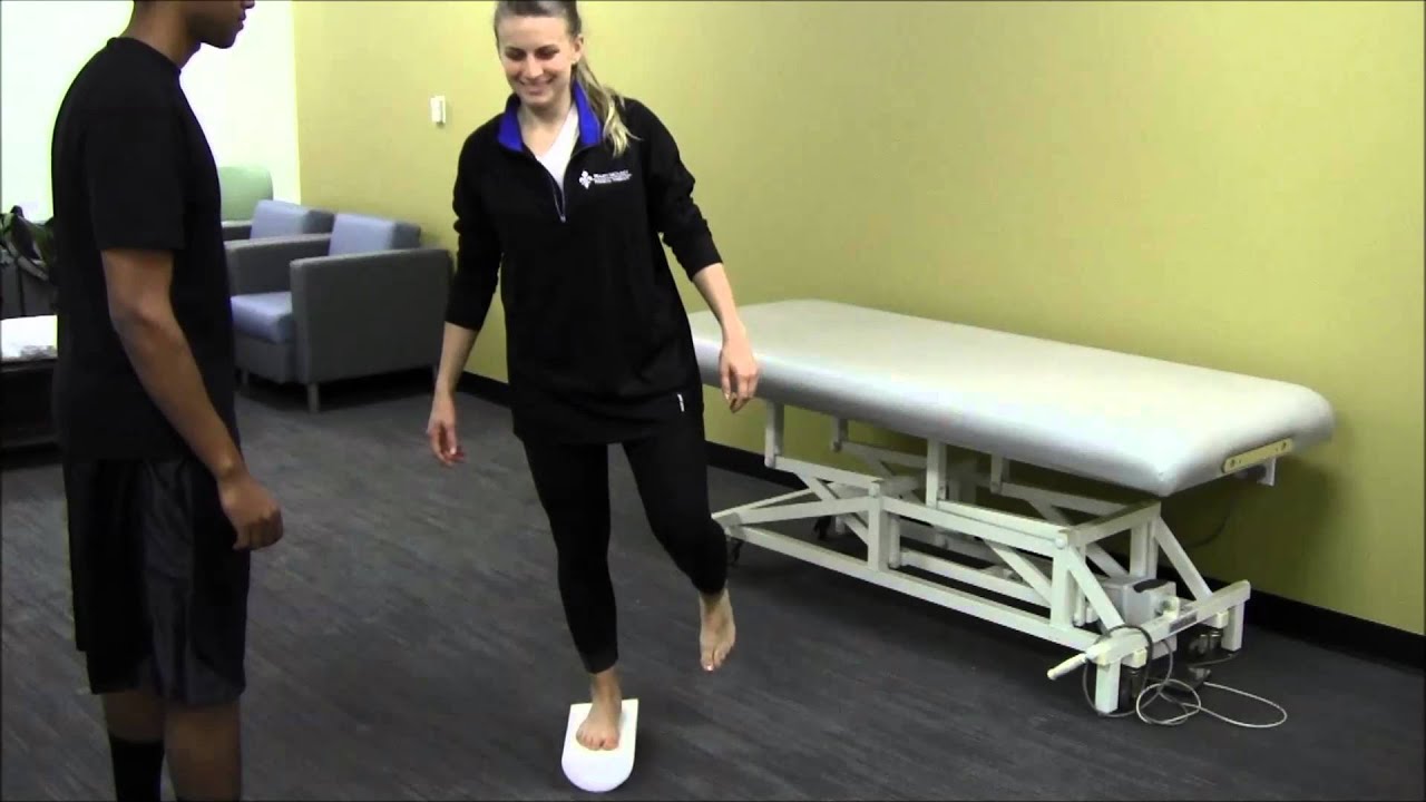 Ankle Inversion Strengthening - with Half-Roller - YouTube