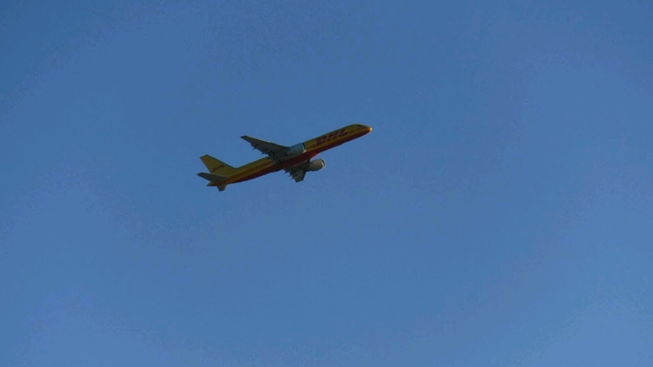 DHL Aviation (ATI) Boeing 757-222(PCF) [N531UA] Takeoff from PDX - YouTube