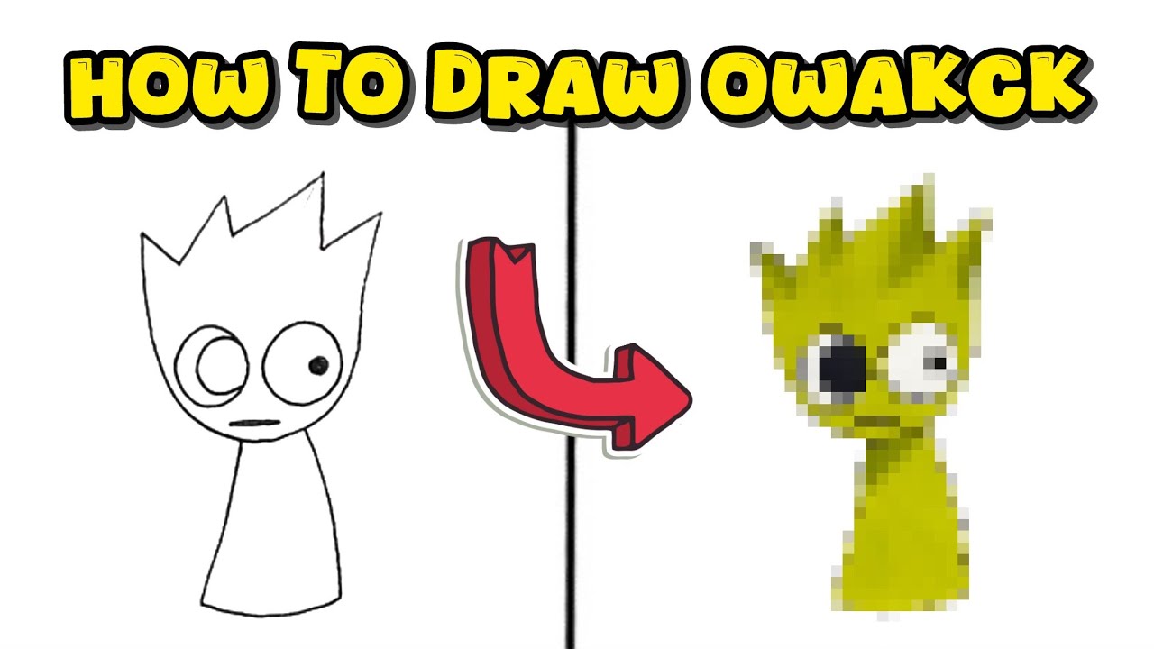 How to Draw Owakck from Incredibox Sprunki – Game Character Drawing ...