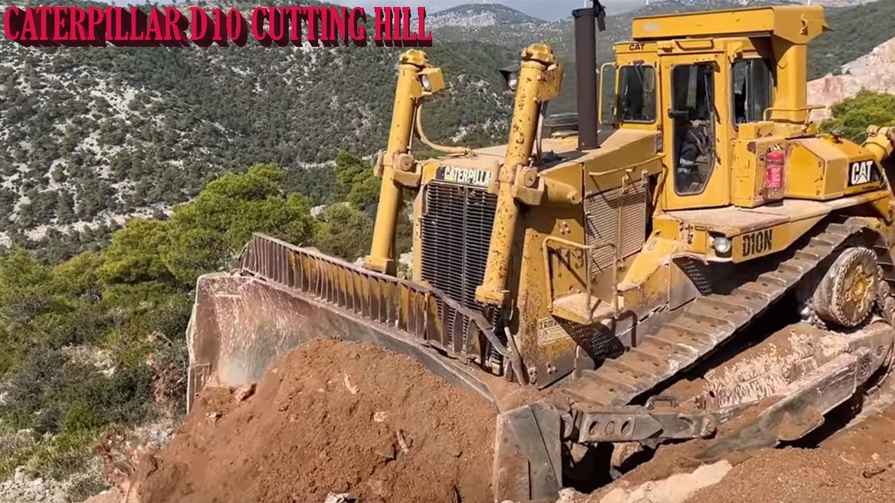 D11 Bulldozer Cutting New Area on Hill - YouTube