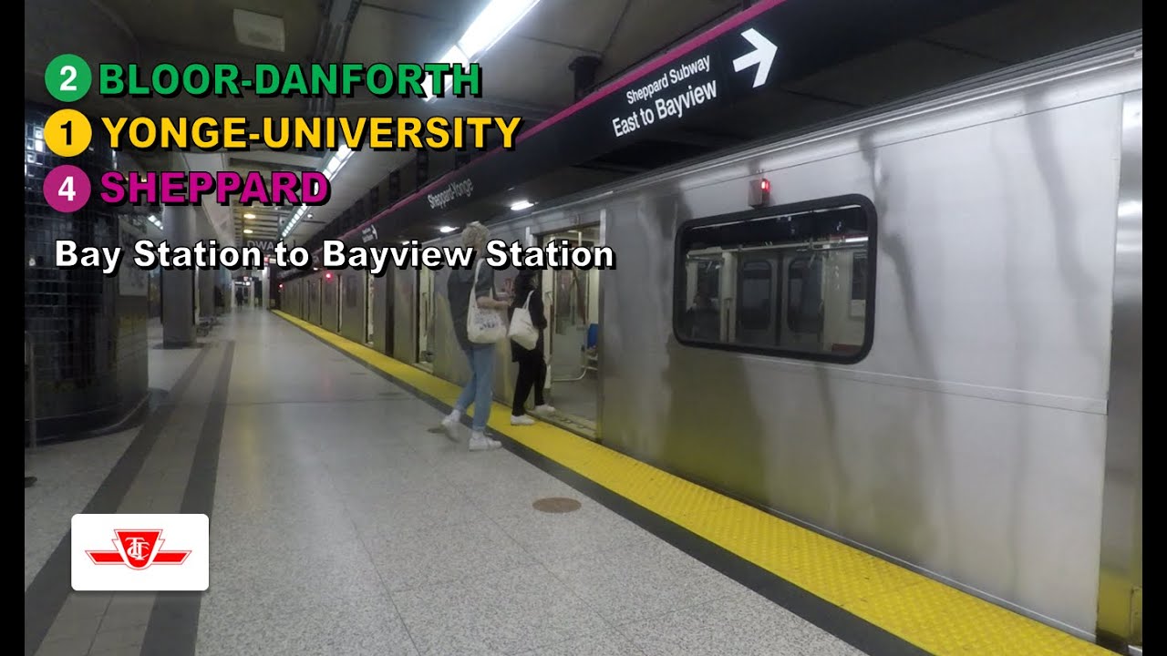 TTC POV Walk: Bay Station to Bayview Station Via Bloor-Yonge Station ...