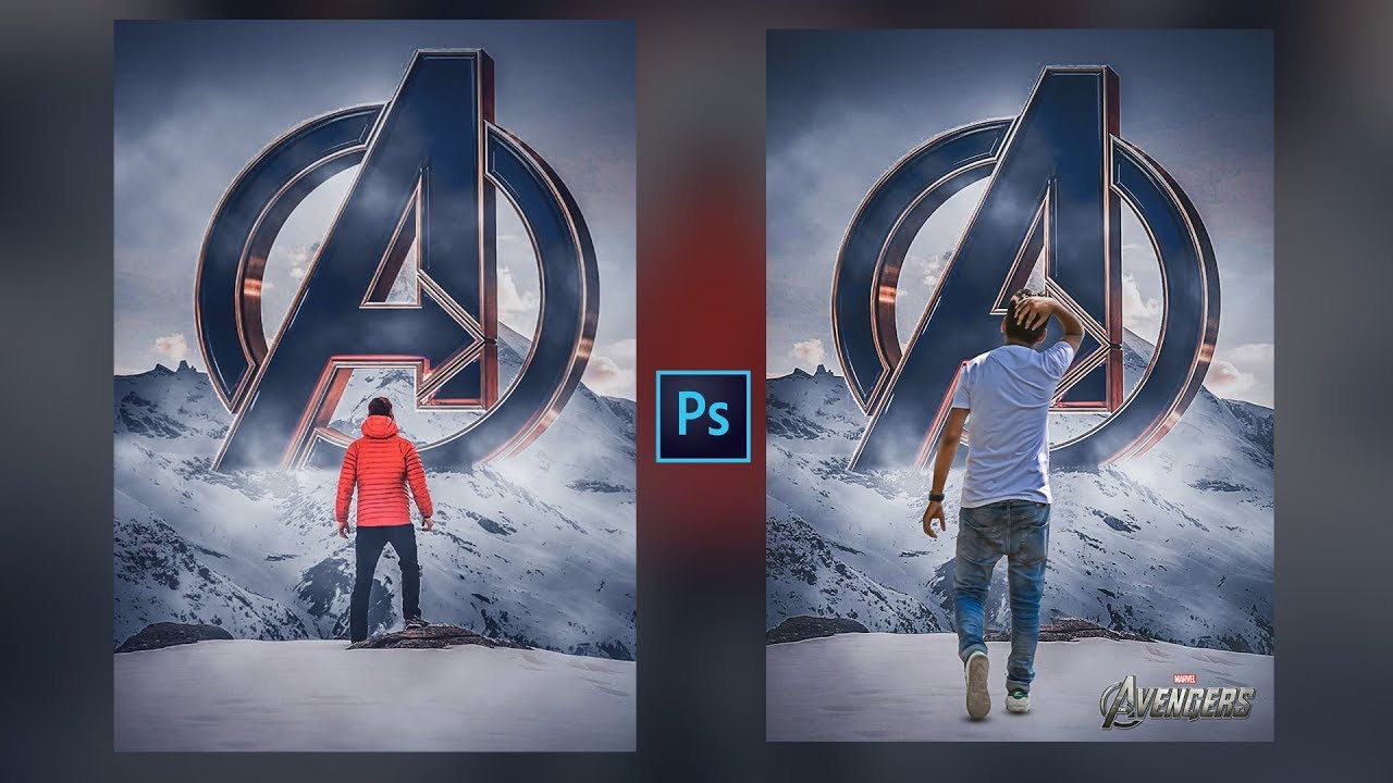Avengers endgame poster design // photoshop photo editing 2019 - YouTube