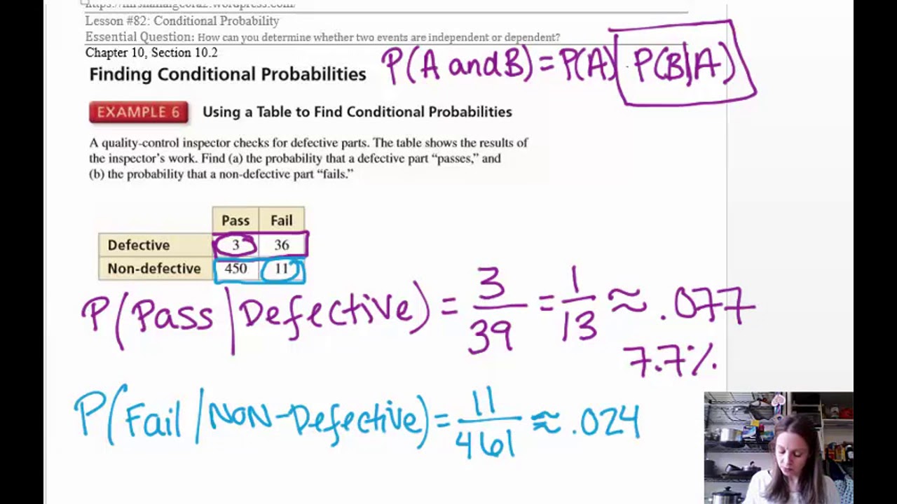 Lesson #82: Conditional Probability - YouTube