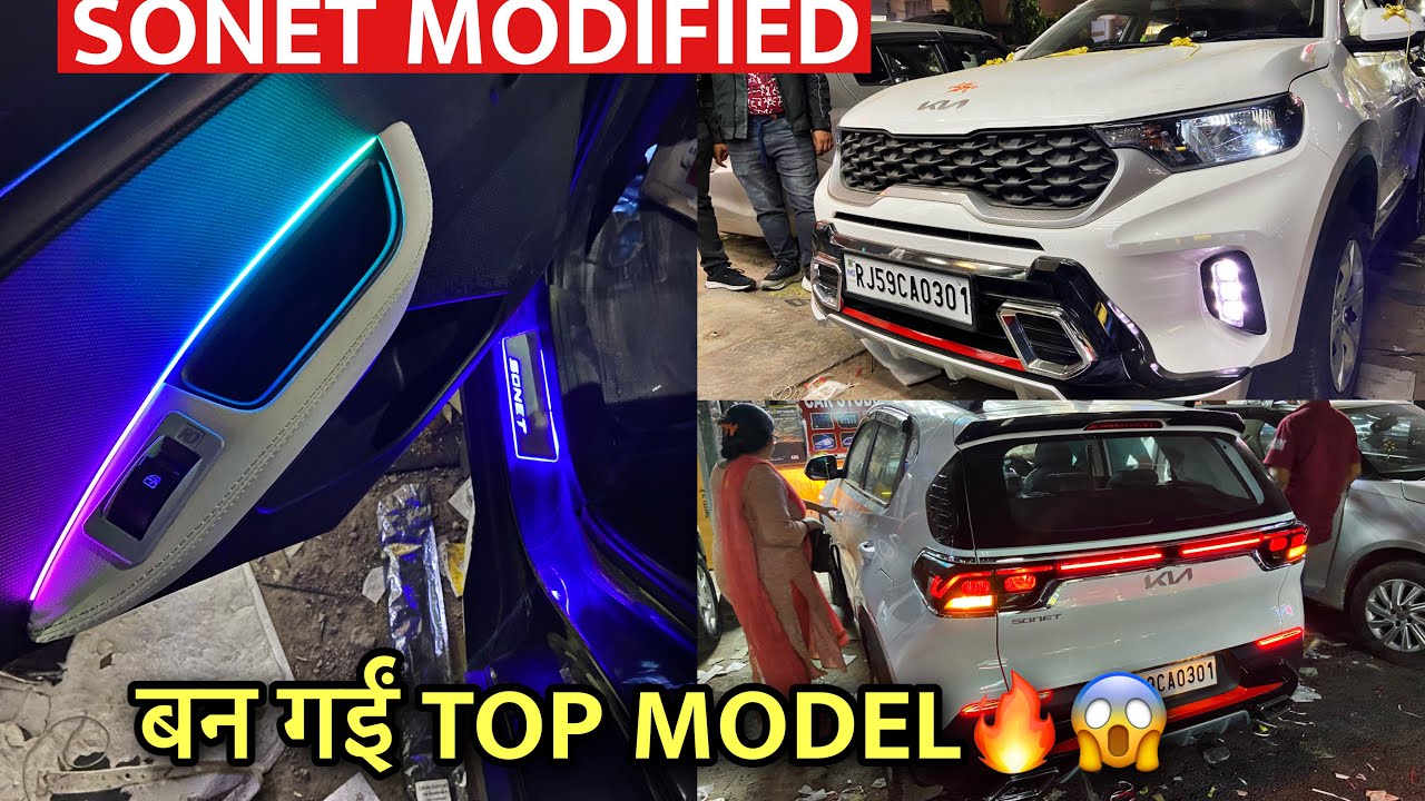 Kia Sonet Base Model Full Modification | Sonet modification | Kia Sonet ...