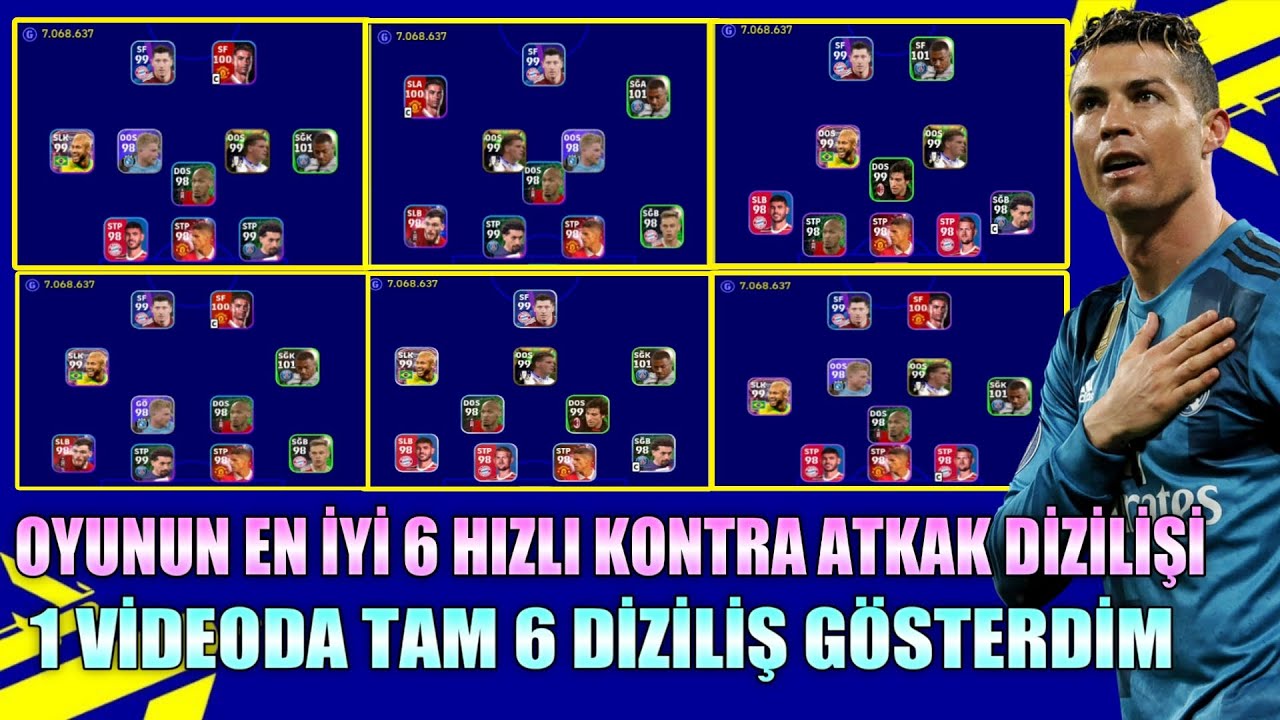 OYUNUN EN İYİ 6 HIZLI KONTRA ATKAK DİZİLİŞİ NASIL SEÇİLİR EFOOTBALL ...