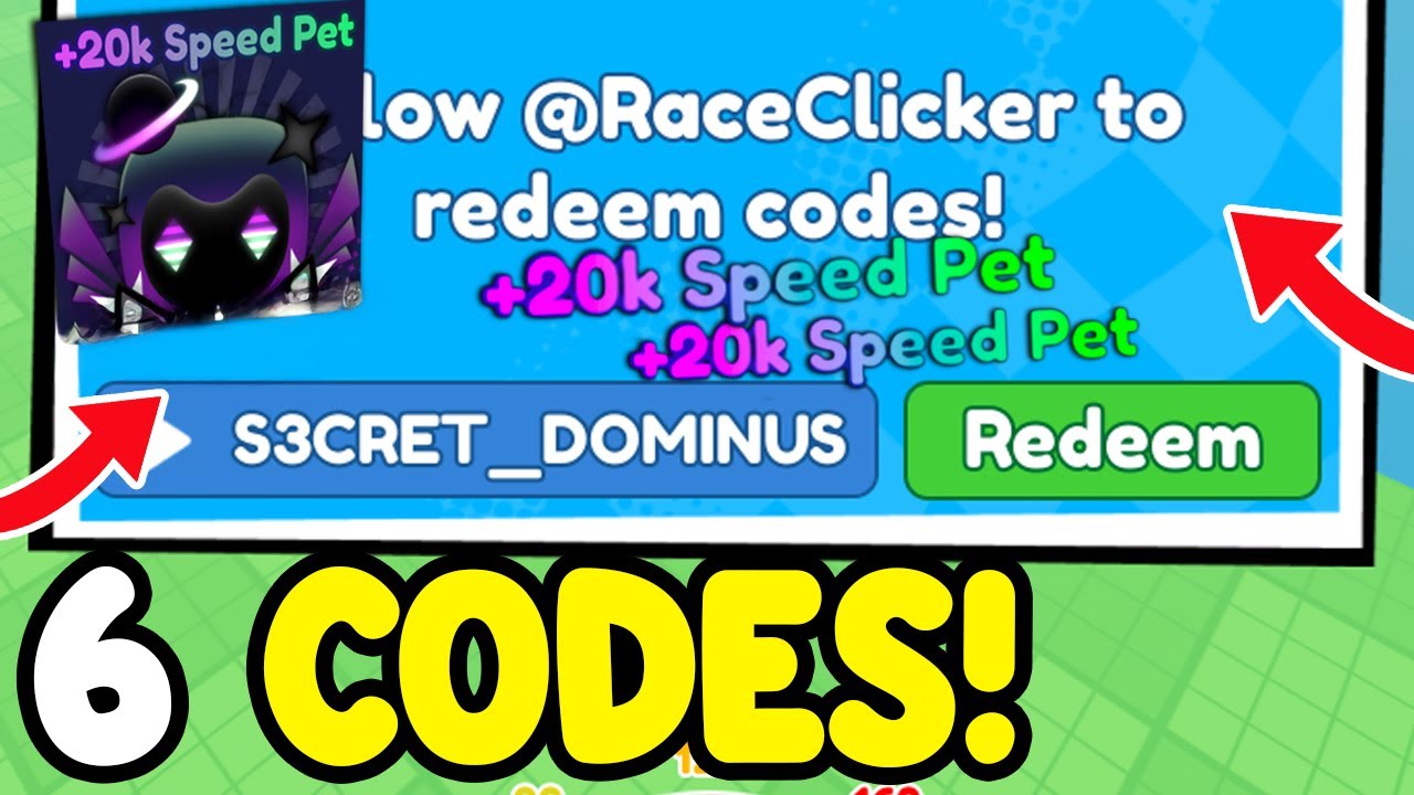 DOMINUS! ALL SECRET CODES In RACE CLICKER! ROBLOX RACE CLICKER CODES ...