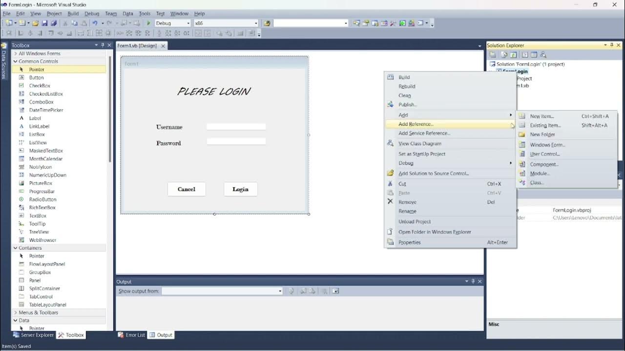 Tutorial Pembuatan "Form Login" Menggunakan Microsoft Visual Studio 2010 - YouTube