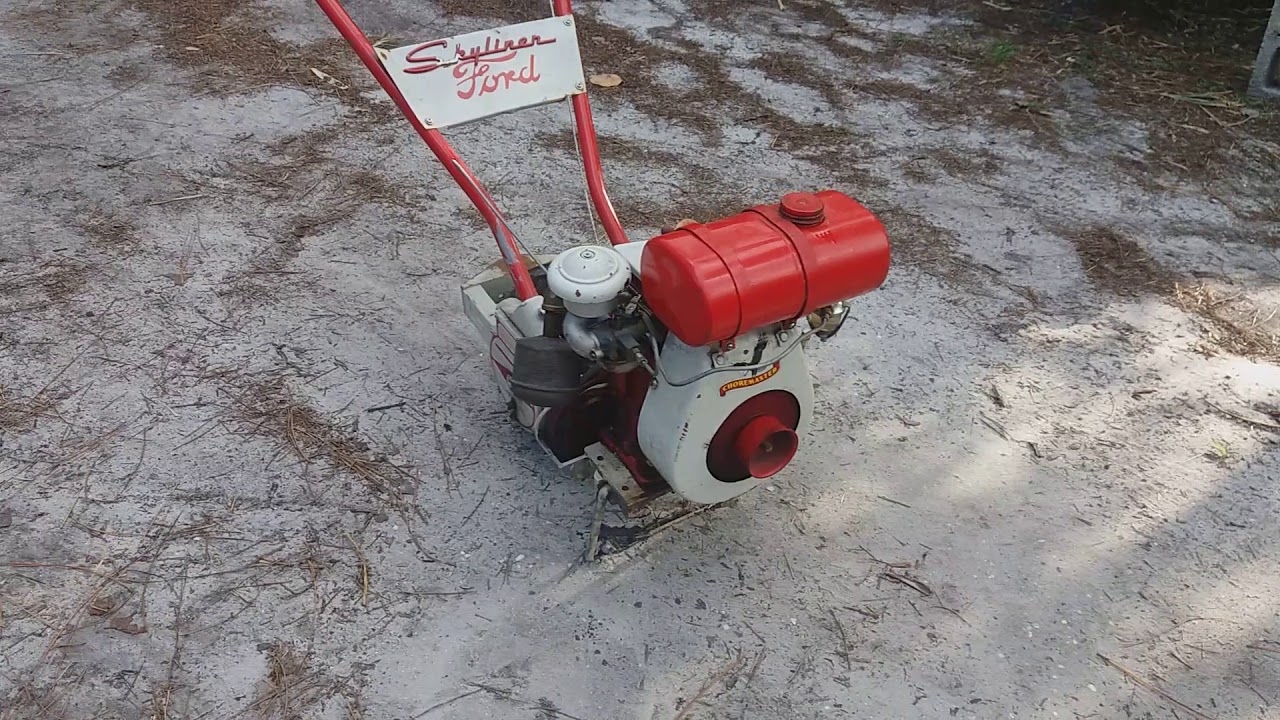 1950s Choremaster one wheel tractor - YouTube