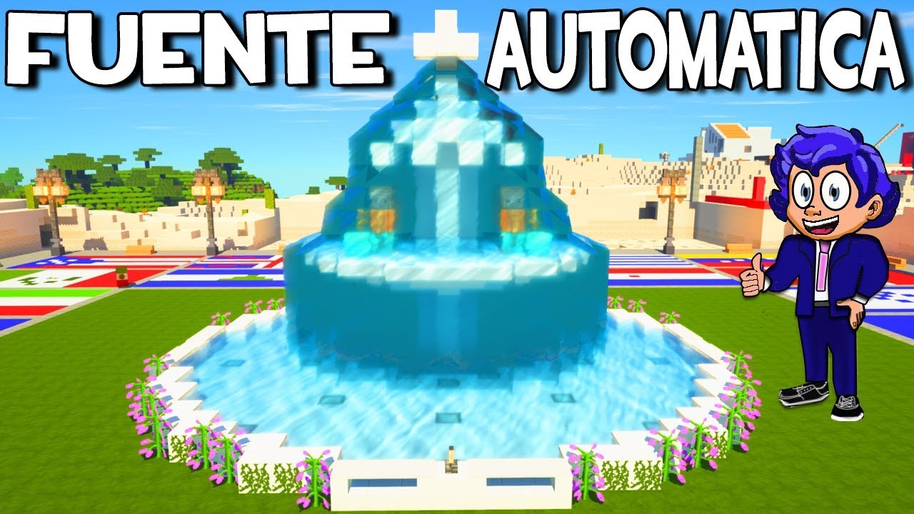 ⛲CÓMO HACER UNA FUENTE DE AGUA AUTOMÁTICA EN MINECRAFT🧜‍♀️FUENTE DE LAS ...