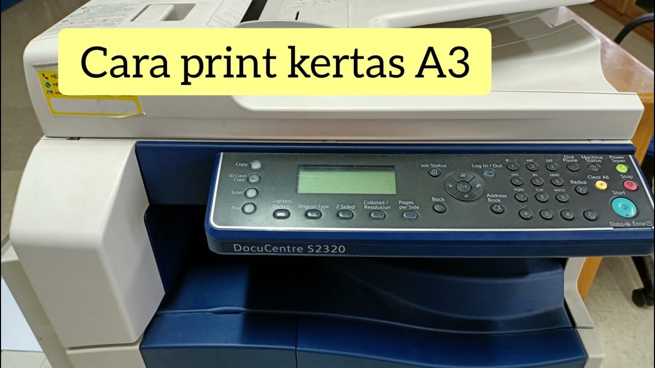 Cara print kertas A3 dengan mesin Fuji Xerox S2320 - YouTube