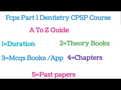 Fcps part 1 Dentistry Course Subjects/Fcps part 1 Dentistry Books/Fcps ...