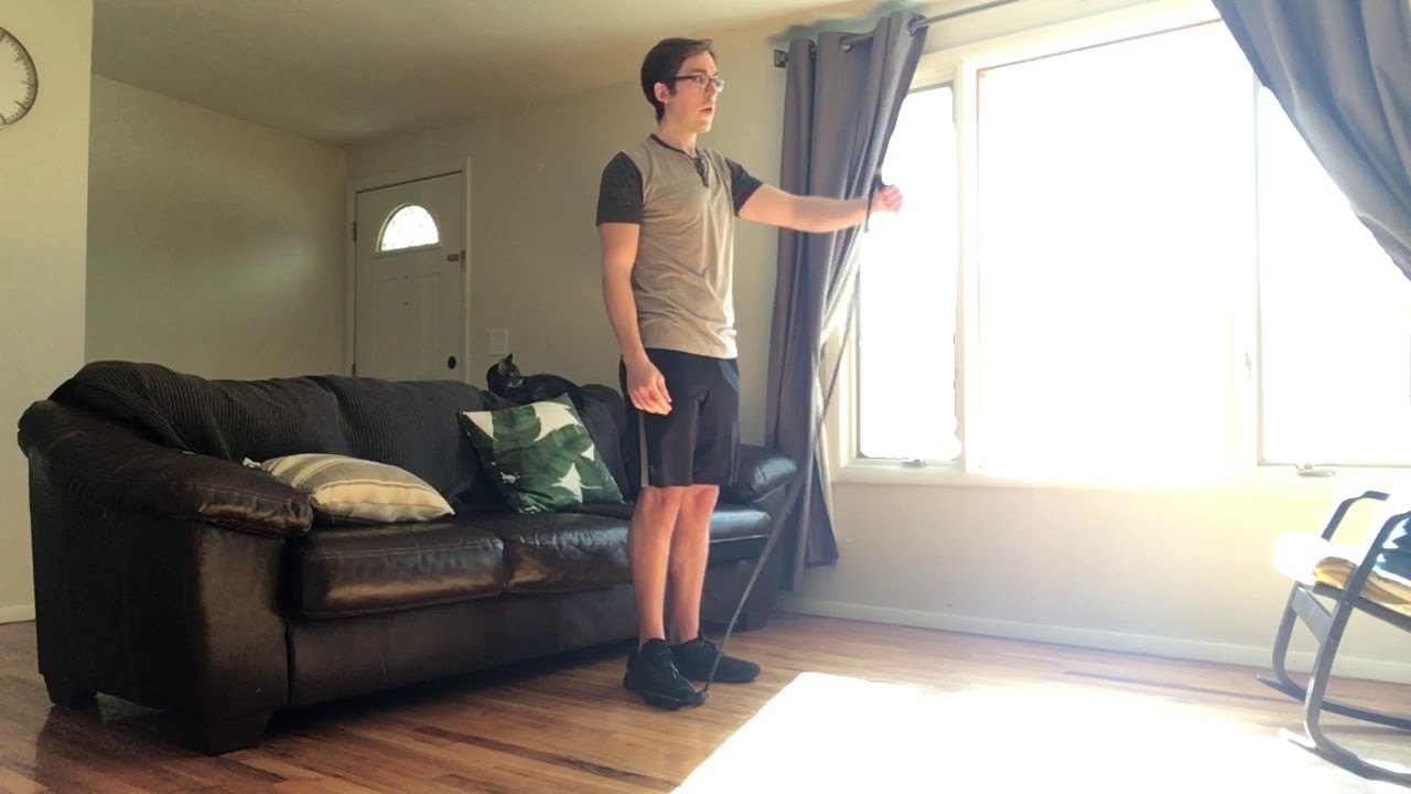 Front Delt Raise/Diagonal Shoulder Raise With Resistance Band - YouTube