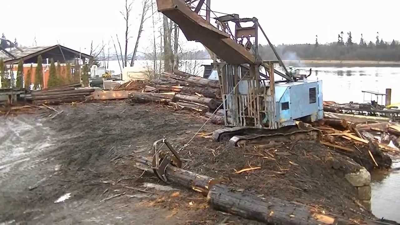 1958 American Log loader Working - YouTube
