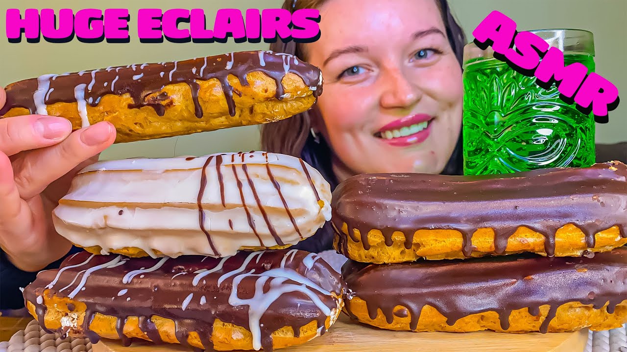 ASMR Eating Eclairs (NO TALKING) EATING SOUNDS |ASMR MUKBANG 먹방 - YouTube
