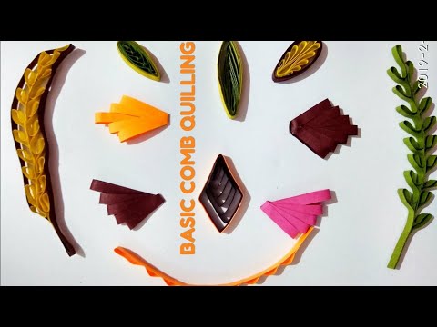10 Comb Quilling techniques, Comb Quilling Basic Shapes, Magical Paper ...