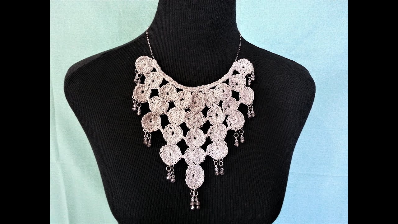 Cómo tejer precioso collar en crochet - fácil y rápido - YouTube