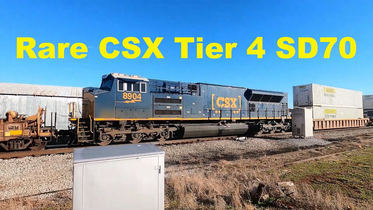 Rare CSX Tier 4 SD70 Distributed Power on CSX Q029 - YouTube