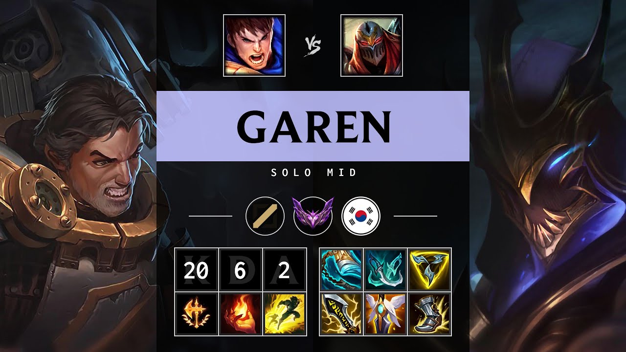 Garen Mid vs Zed: Godlike - KR Master Patch 14.23 - YouTube
