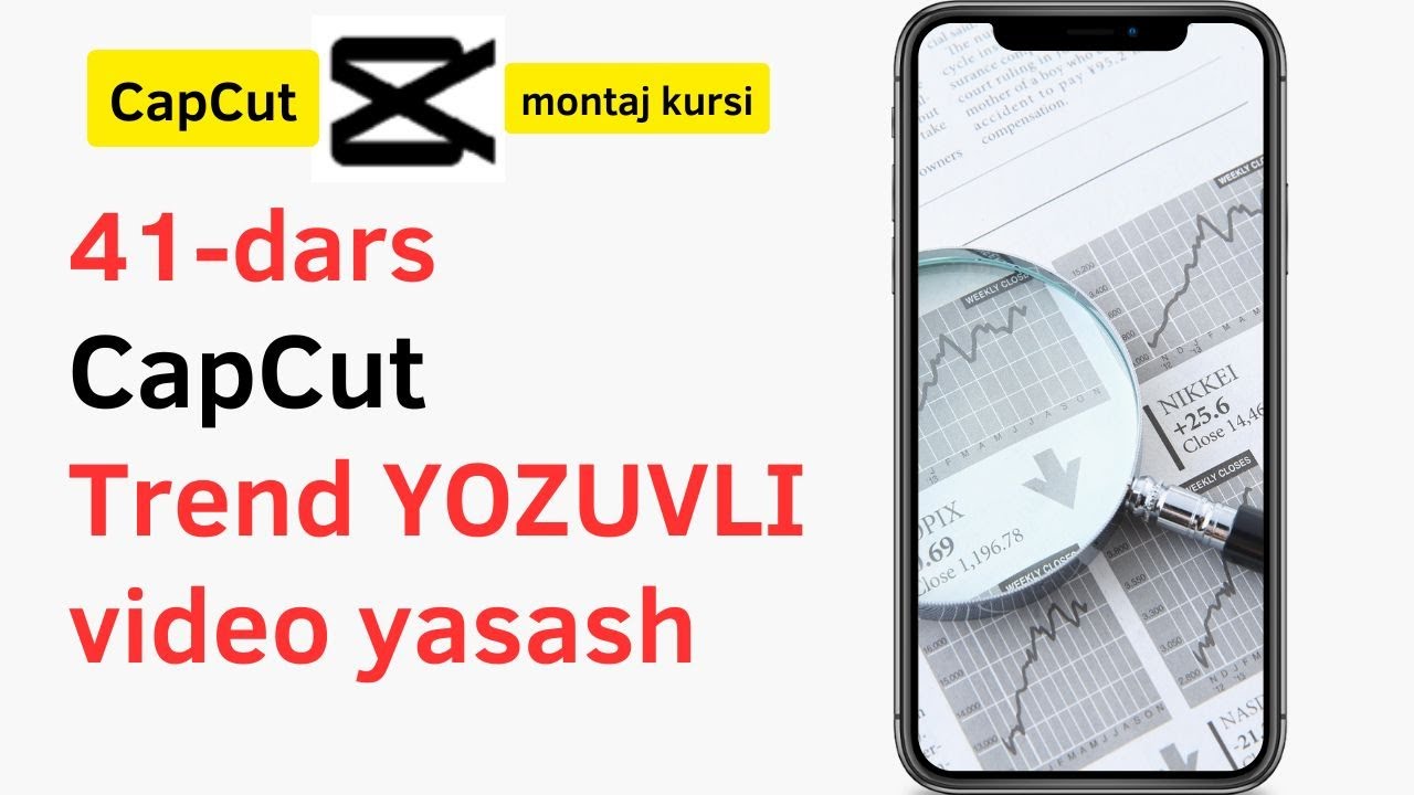 Capcut Trend yozuvli video intro yasash telefonda montaj qilish 41-dars ...