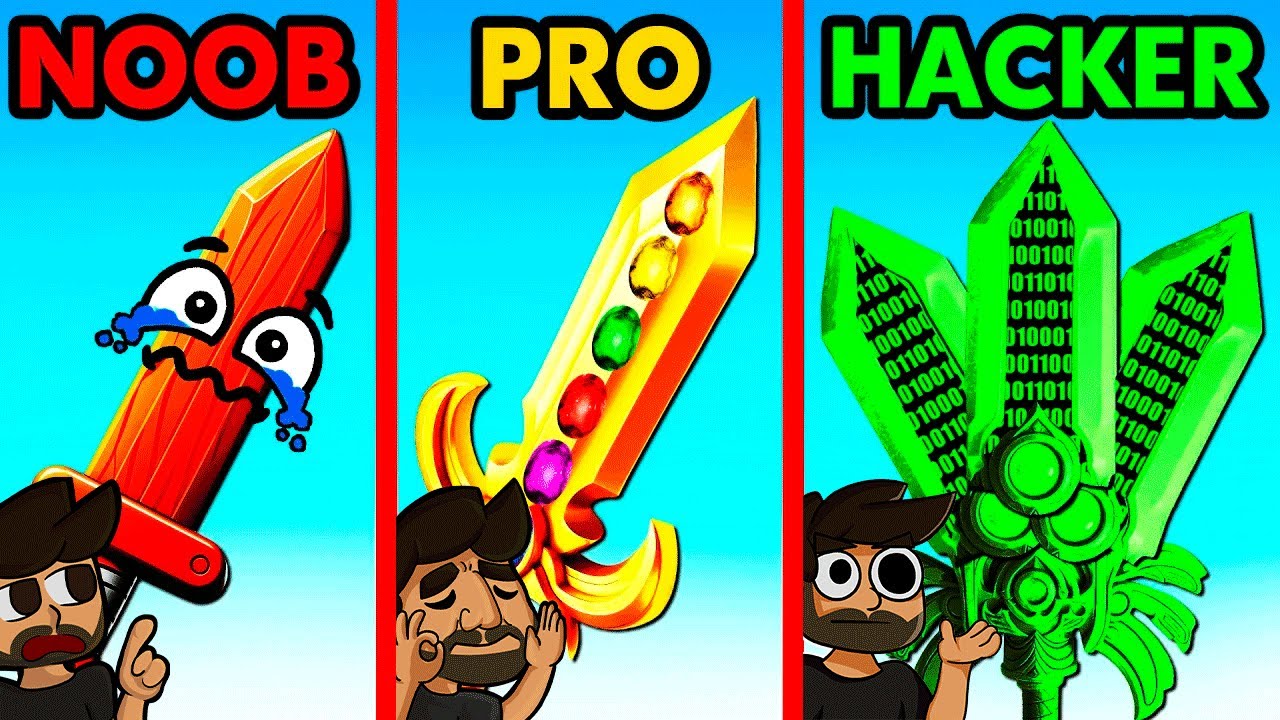NOOB vs PRO vs HACKER SWORD SPIN 😱⚔️ - YouTube