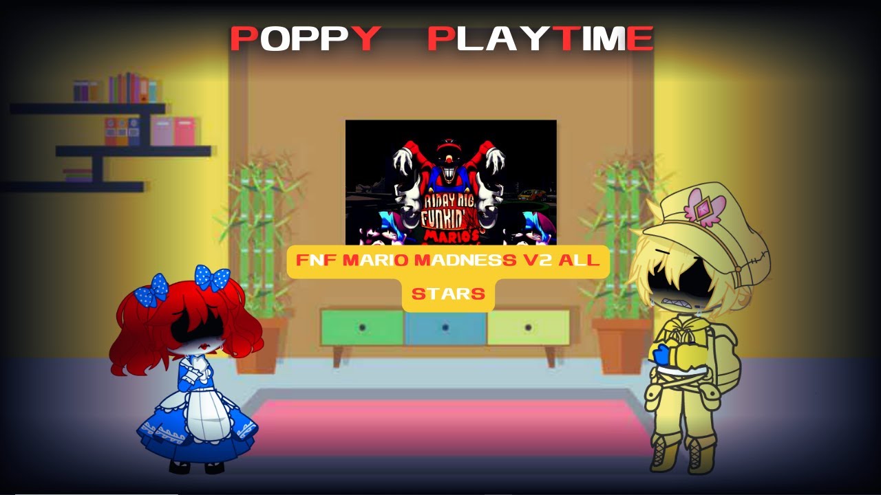 Poppy PlayTime React - FNF Mario Madness V2 All Stars - YouTube