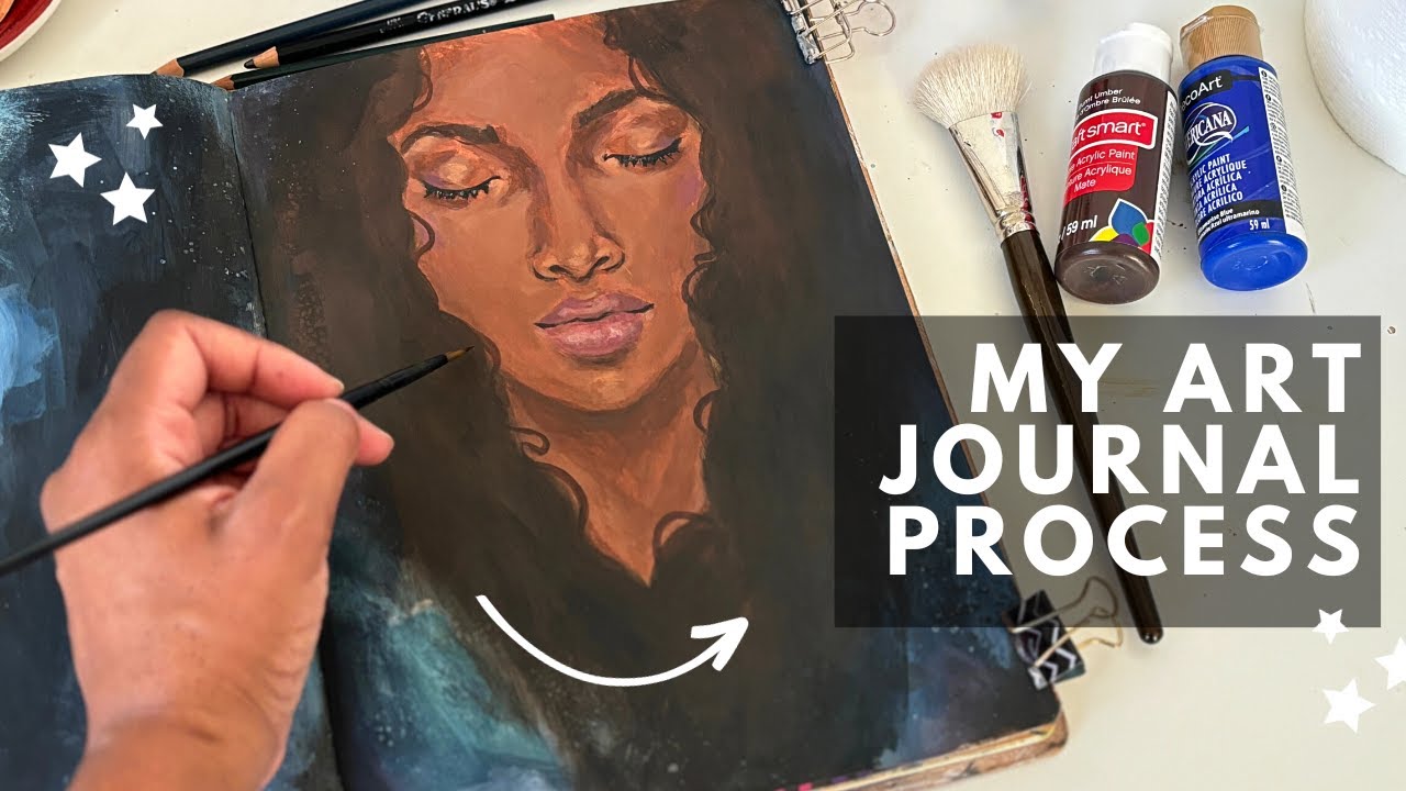 How I Paint Faces In My Art Journal - YouTube