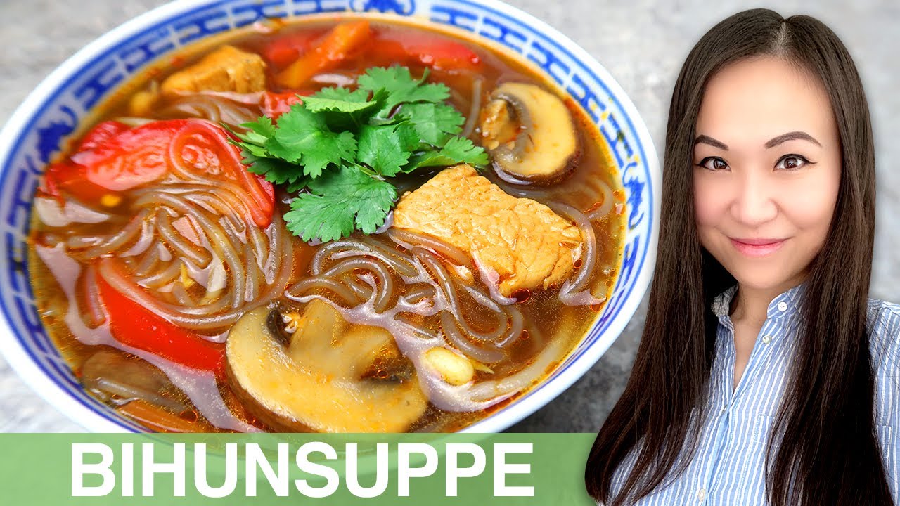 REZEPT: Bihunsuppe | asiatische Hühnersuppe mit Glasnudeln ...