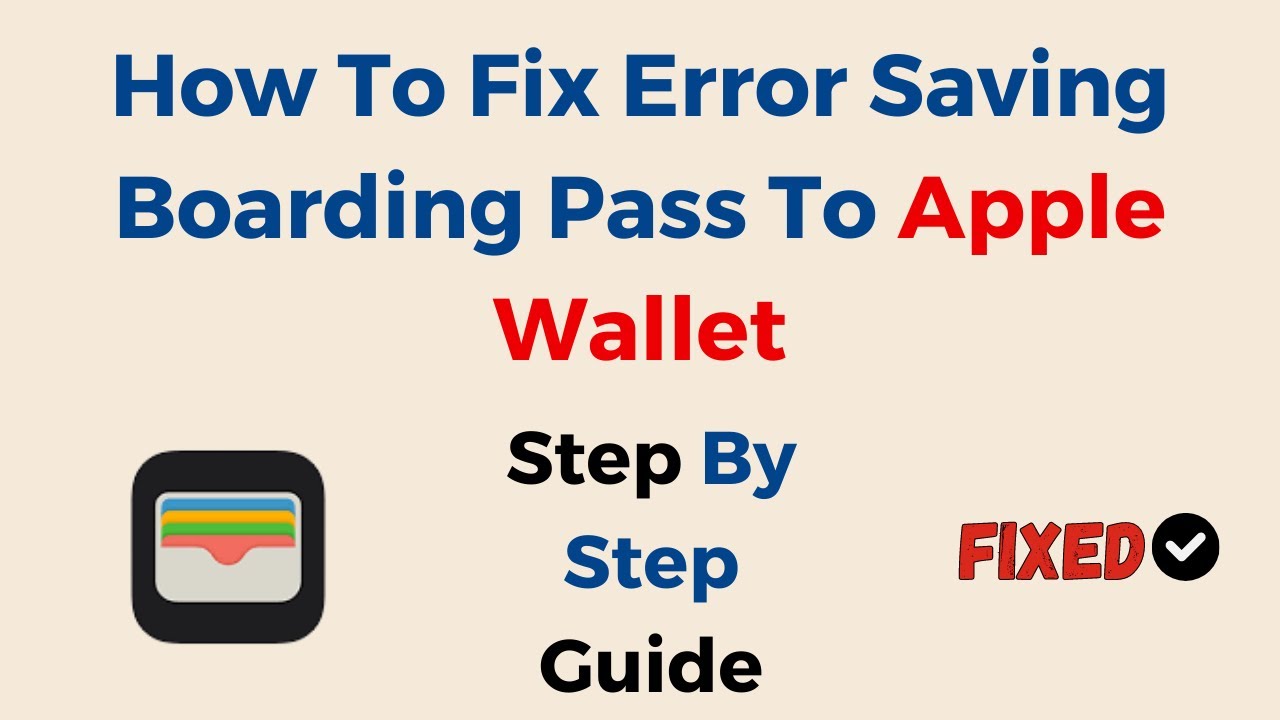 How To Fix Error Saving Boarding Pass To Apple Wallet - YouTube