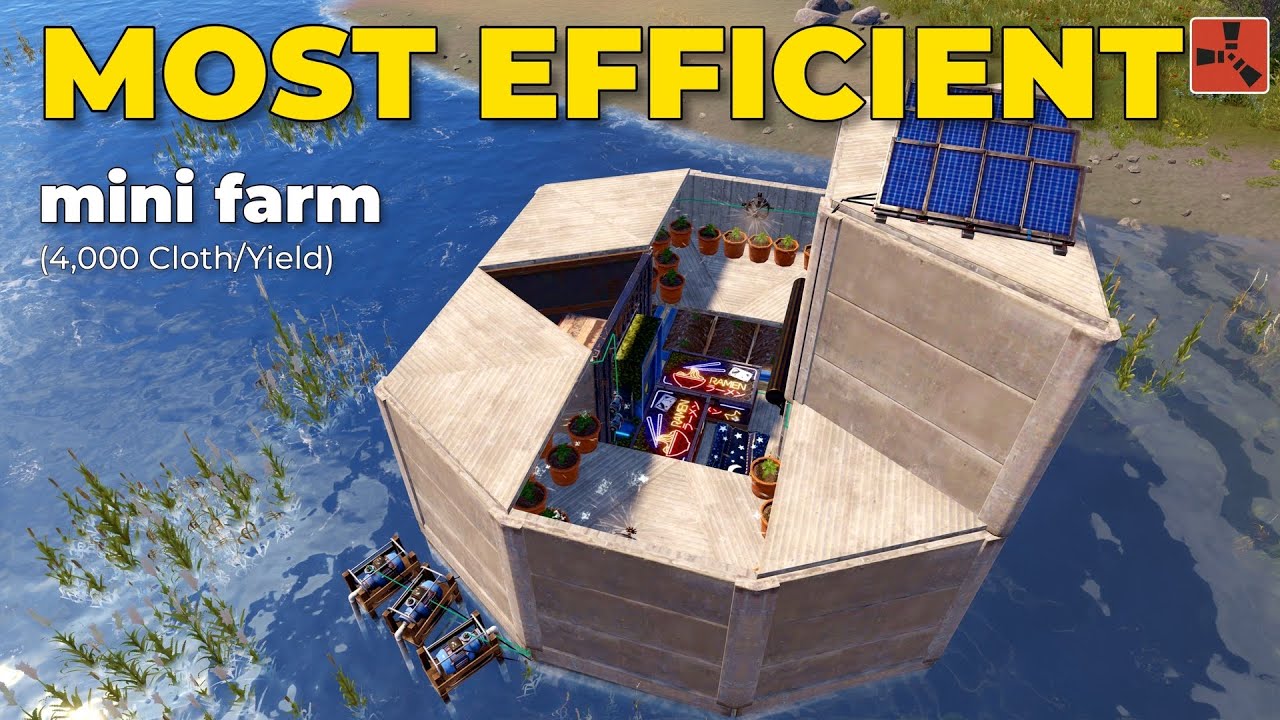 RUST - Most Efficient Mini Cloth Farm - YouTube