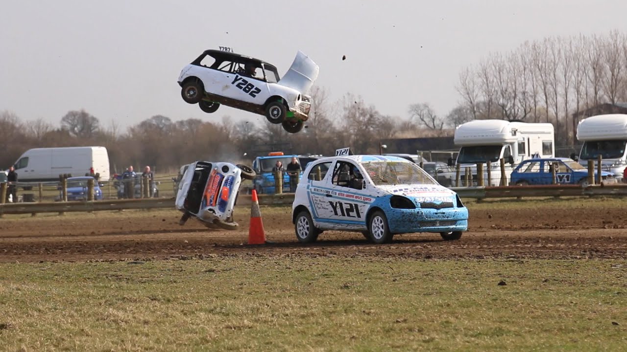 Racer flips car as he collides with team mate's motor and BOUNCES 30 ...