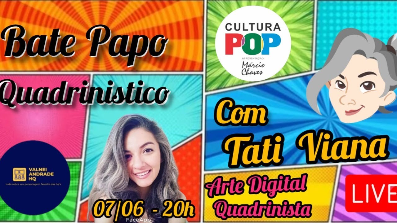 #33 live com TATI VIANA #cartoons #quadrinhos #hqs - YouTube