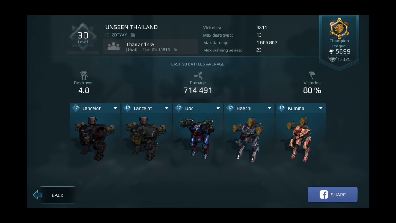 War Robots : Show Speed Haechi & Kumiho / Max Level / Valley Map : Thai ...