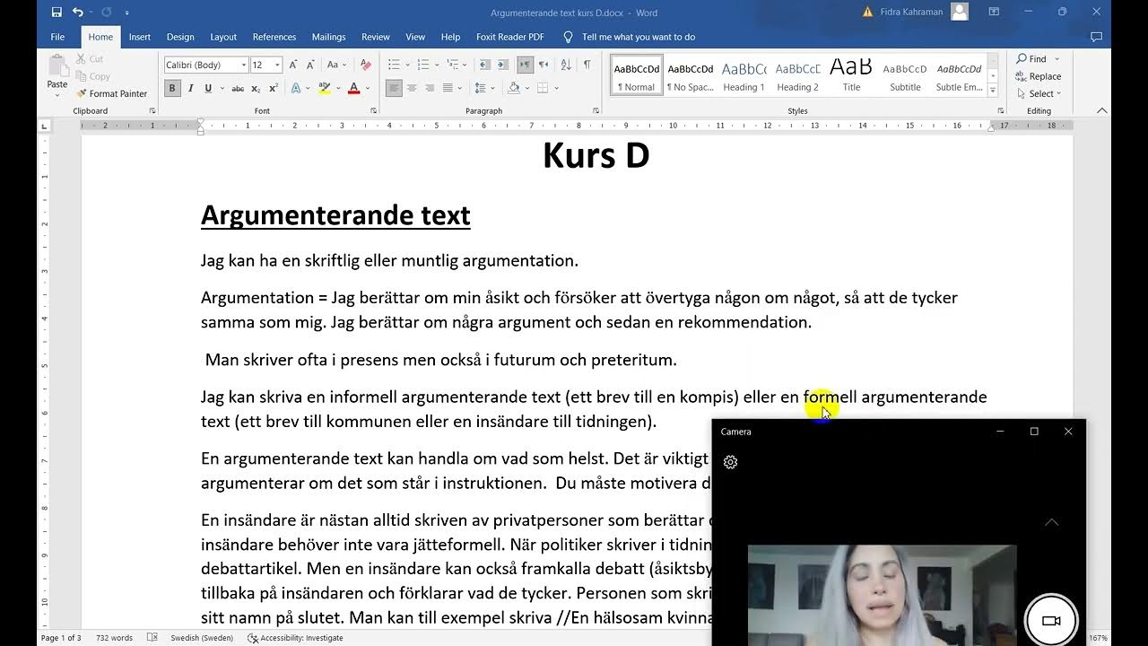 Sfi: Skriv en argumenterande text/insändare för kurs D, del 1 - YouTube