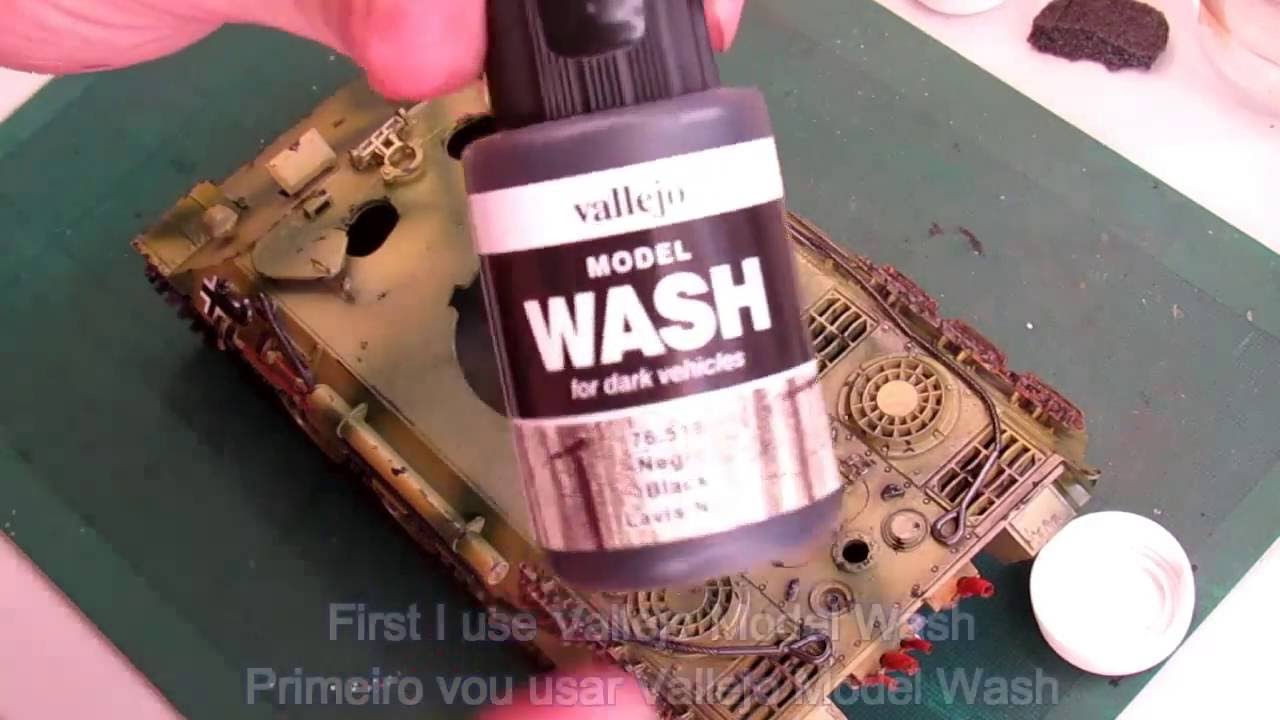 How to wash your Model easily - Tamiya Panther Ausf A 1:35 - YouTube