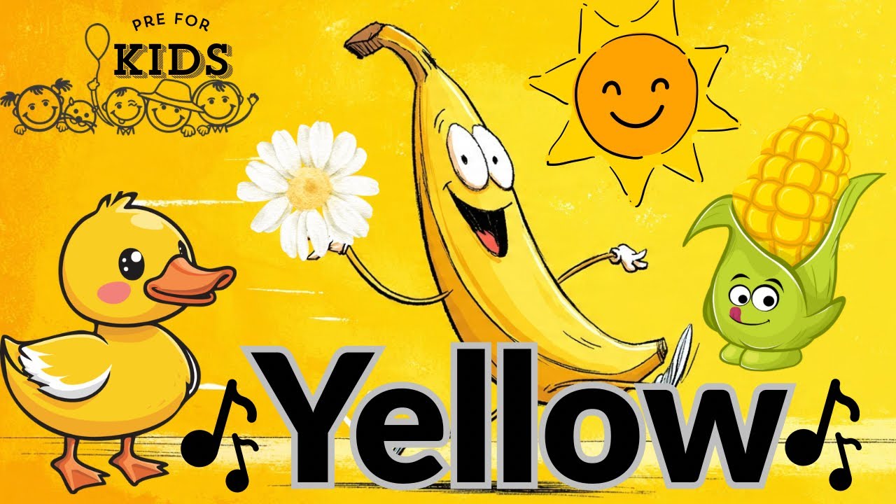 Color Song - Yellow 🌟| Pre for Kids Nursery Rhymes & Kids Songs ...