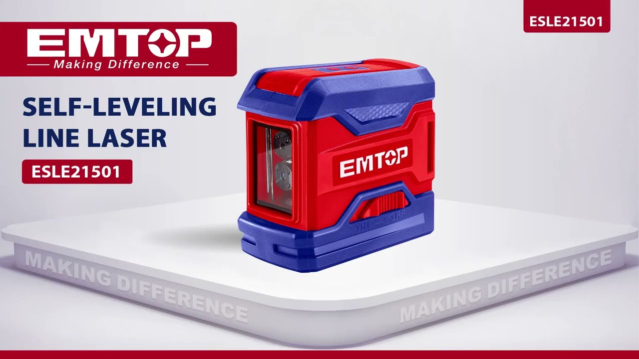 Nivel laser de linea autonivelante EMTOP ESLE21501 - YouTube