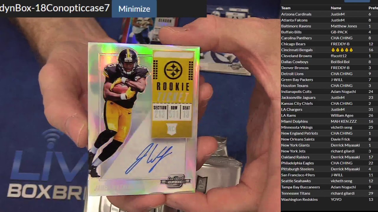 2018 Contenders Optic Case #7 LBB - YouTube