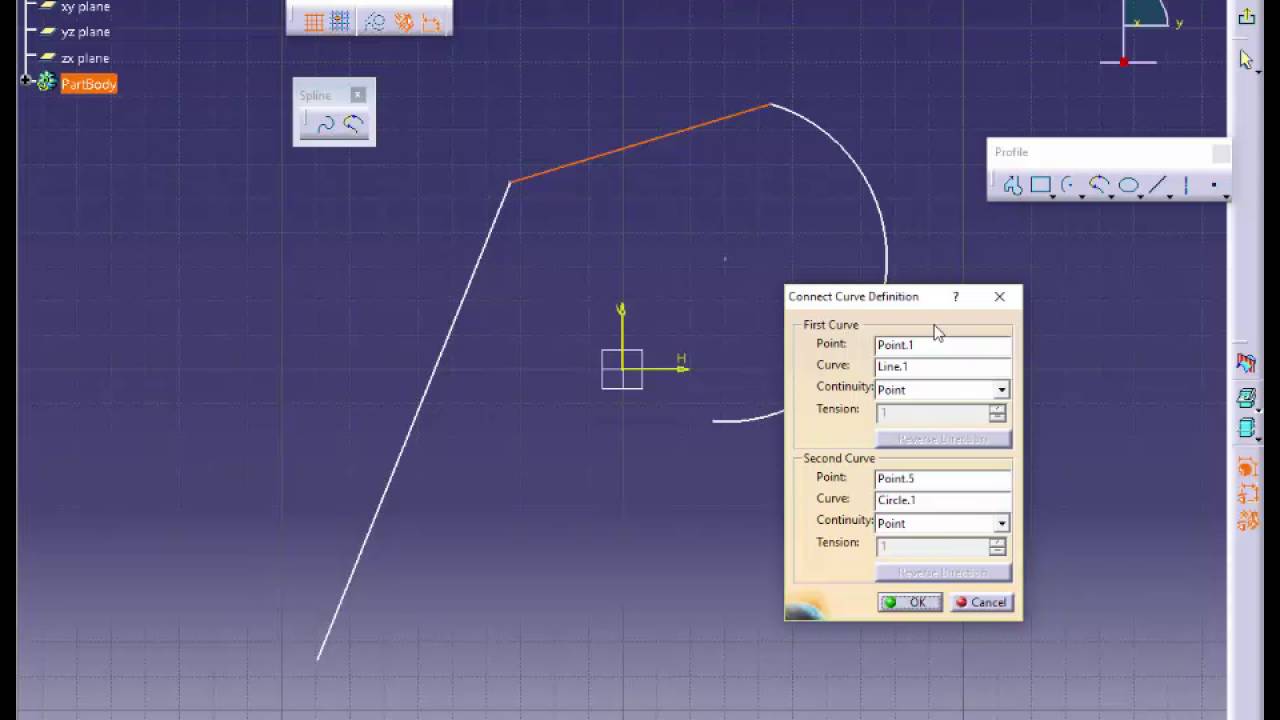Catia V5: Sketch. Spline - YouTube