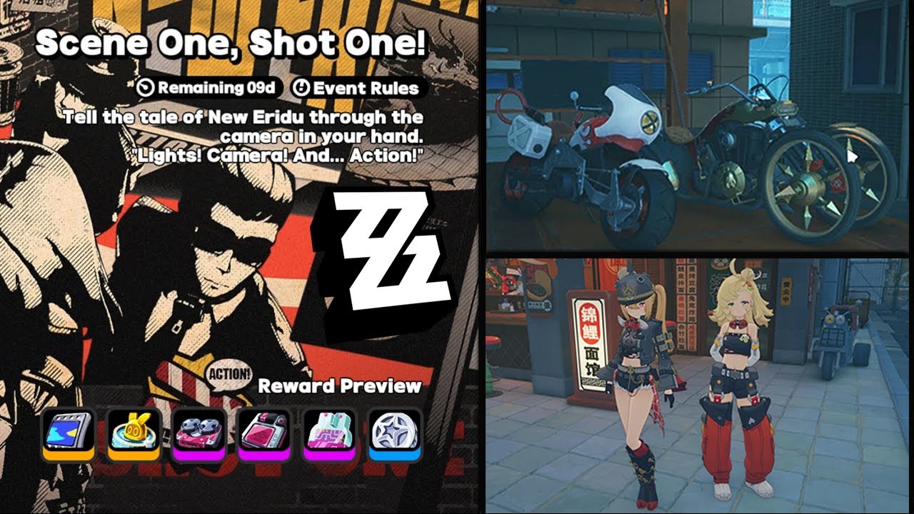 Burnice and Caesar motorbike..! How to play Scene one, Shoot one! event ...