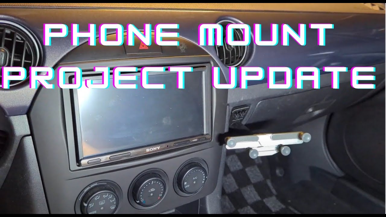 NC Miata Phone Mount Project Update - YouTube