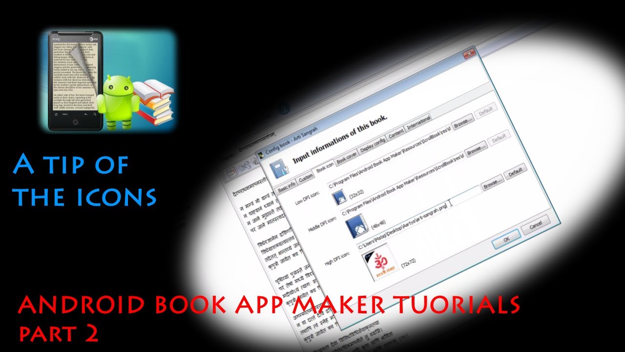 A tip of icons - Android Book App Maker Tutorial - Part 2 - YouTube