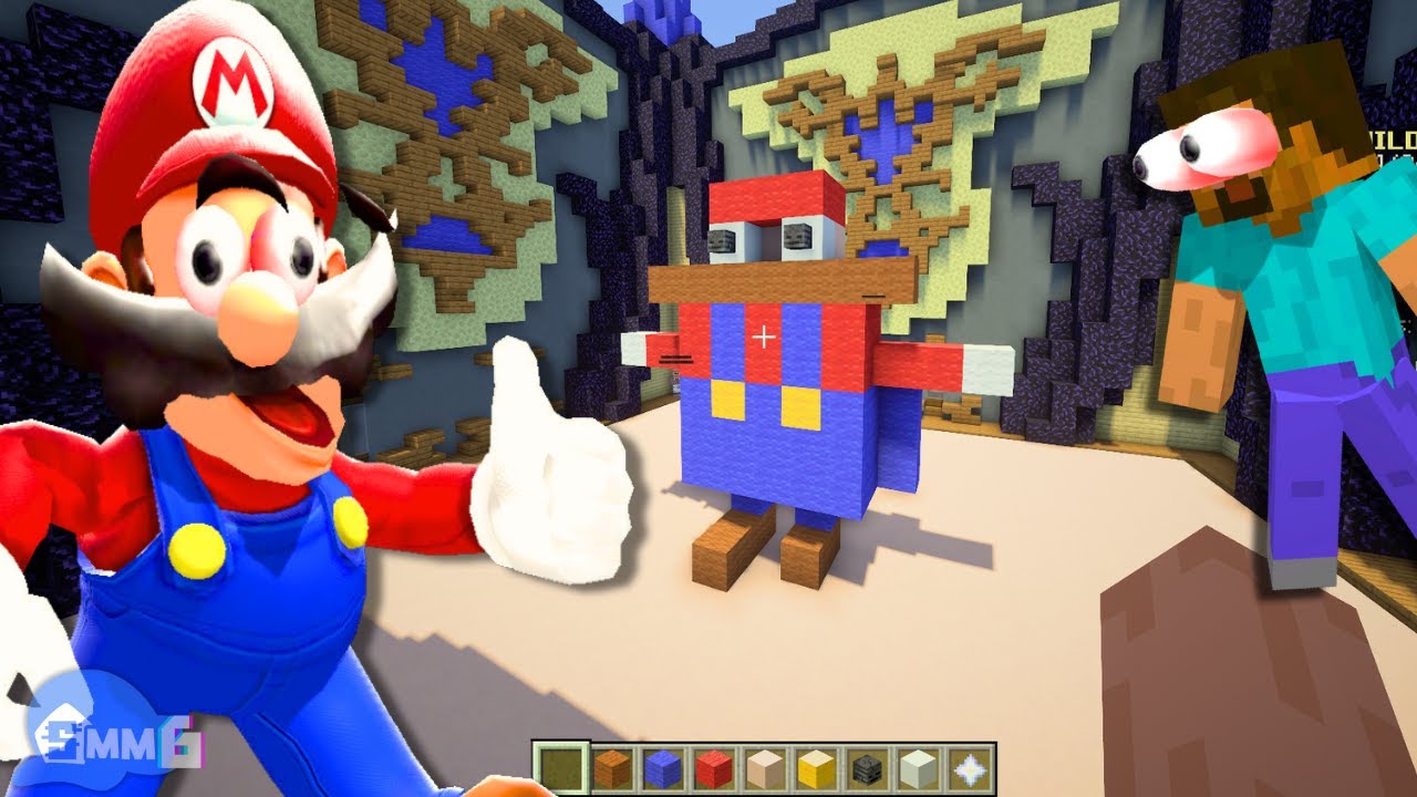 Mario plays MINECRAFT (BuildBattle) - YouTube