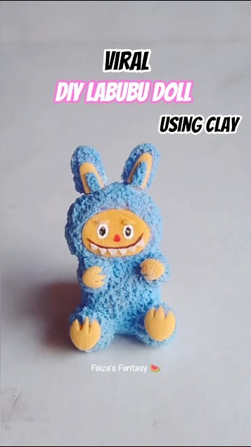 #diy Labubu keychain making using clay,Easy Labubu Tutorial #labubu # ...