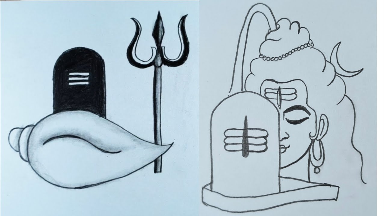 2 Easy drawing/Mahadev drawing/Mahadev drawing pencil sketch/Lord shiva ...