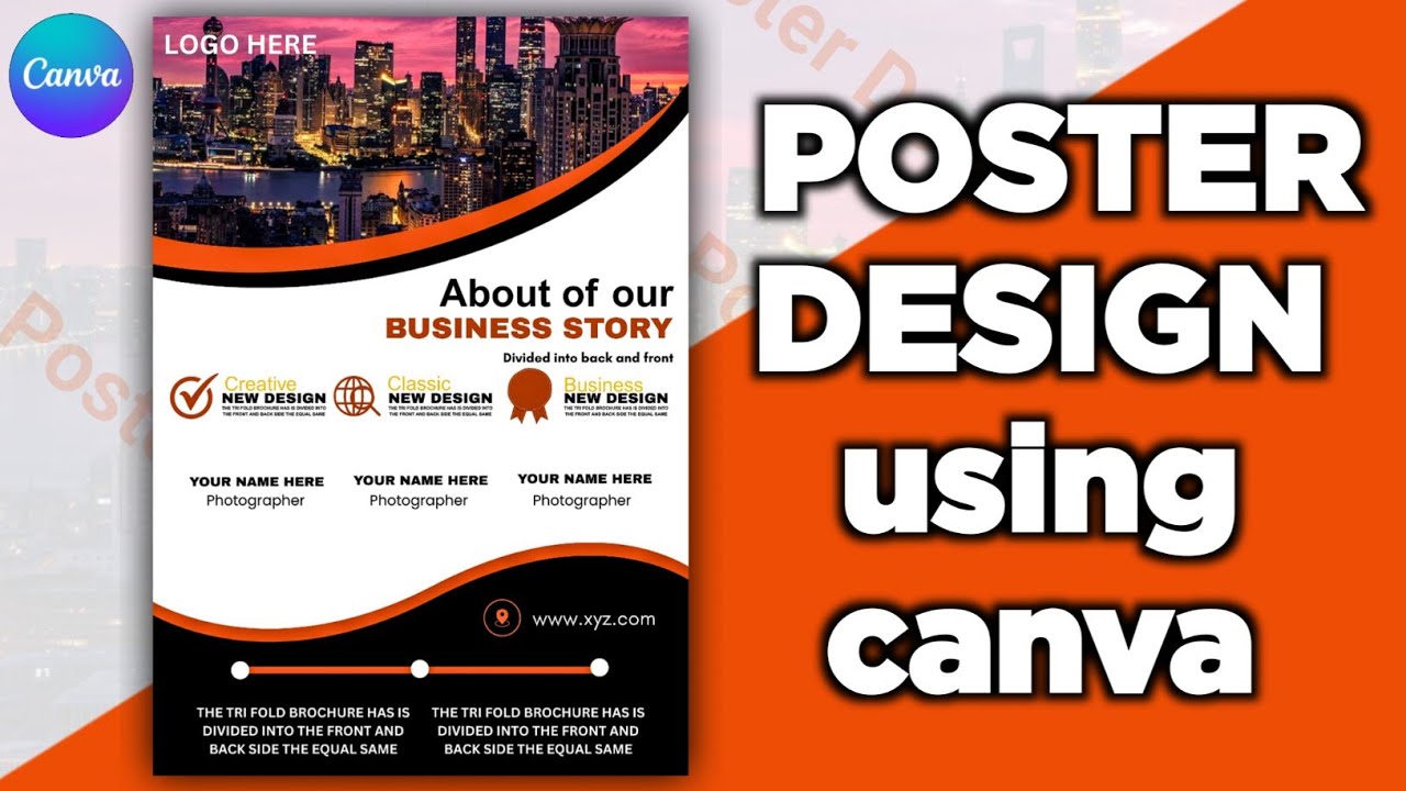 Poster design using canva | how to create a business poster with canva ...